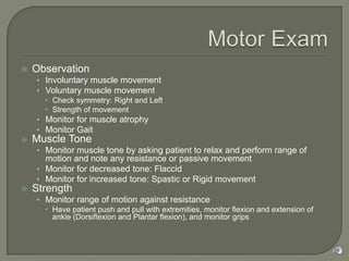 Part 2: Neurological history and physical | PPTX