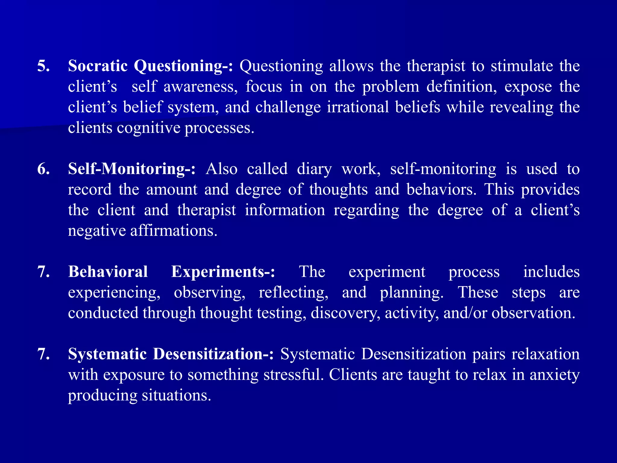 COGNITIVE BEHAVIOR THERAPY-CBT | PPTX