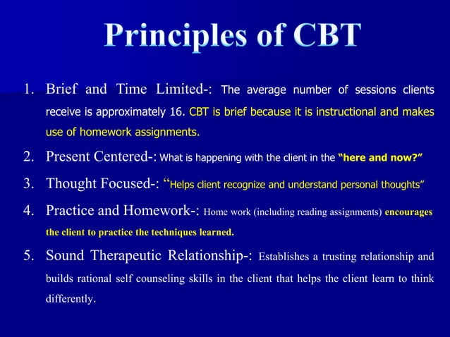 COGNITIVE BEHAVIOR THERAPY-CBT | PPTX