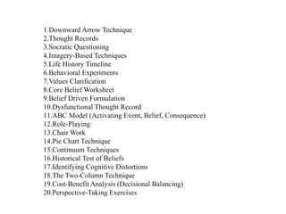 Cognitive Behavioral Therapy for clinical psychologisits | PPT