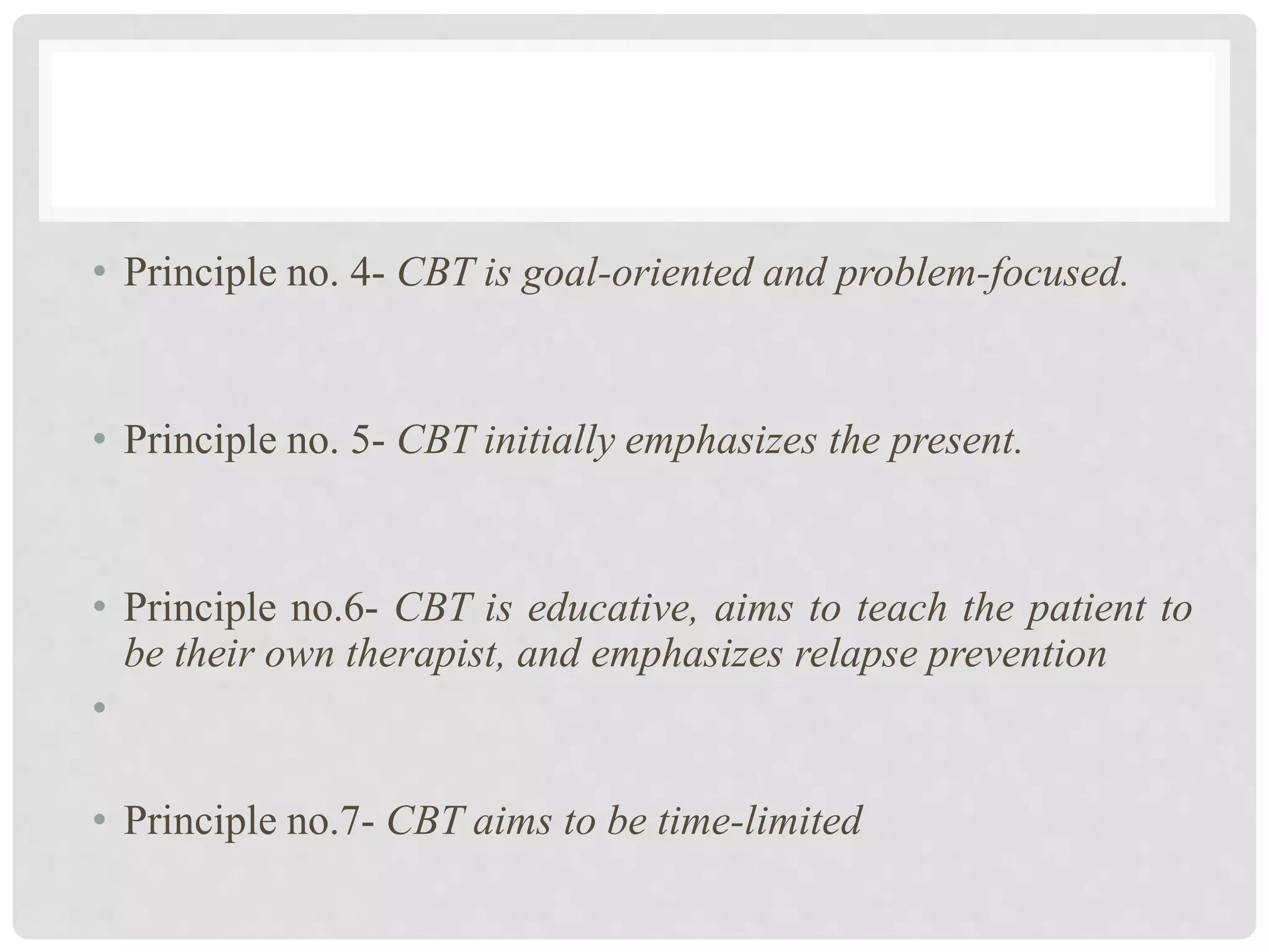 COGNITIVE BEHAVIORAL THERAPY | PPTX