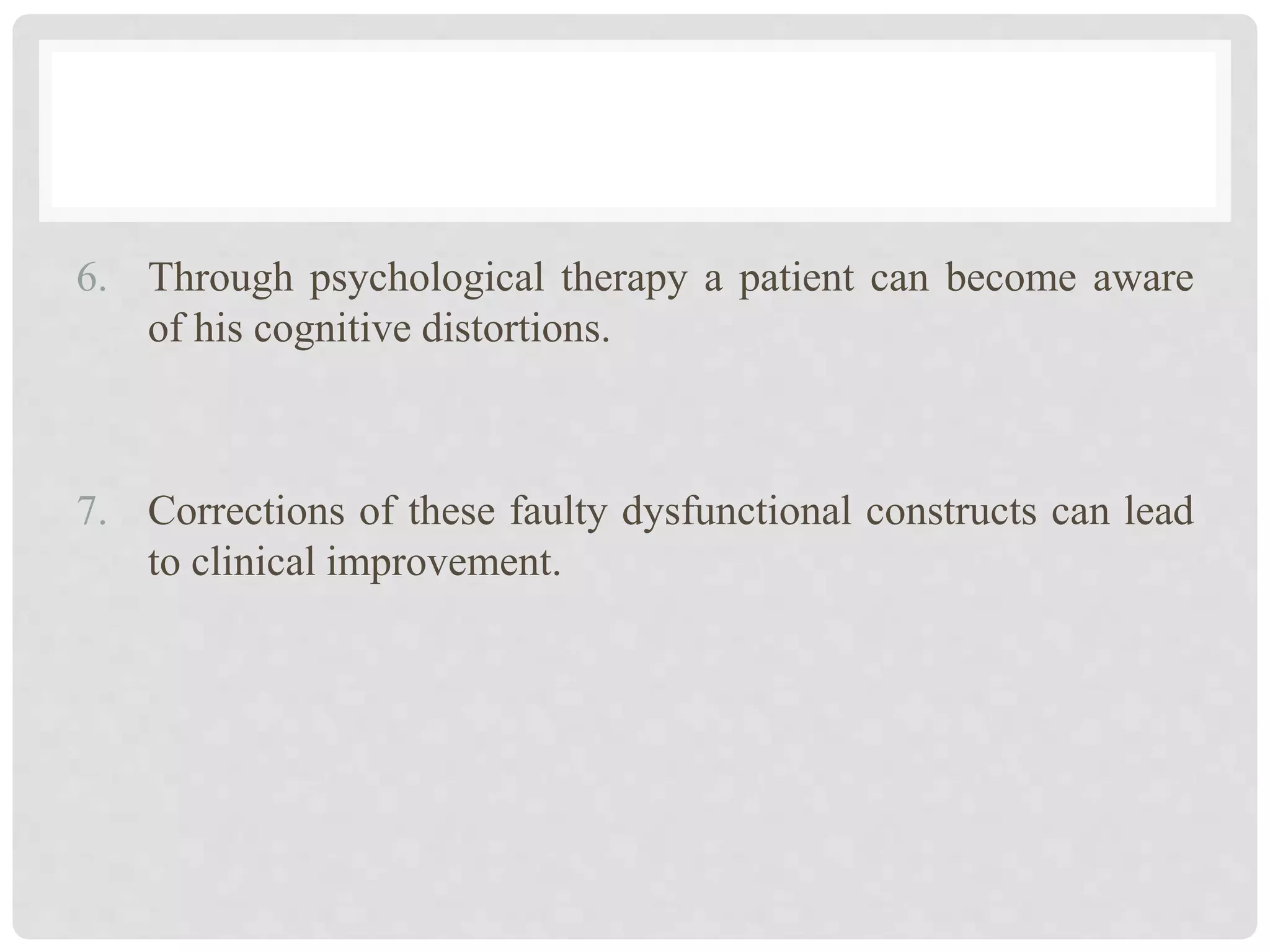 COGNITIVE BEHAVIORAL THERAPY | PPTX