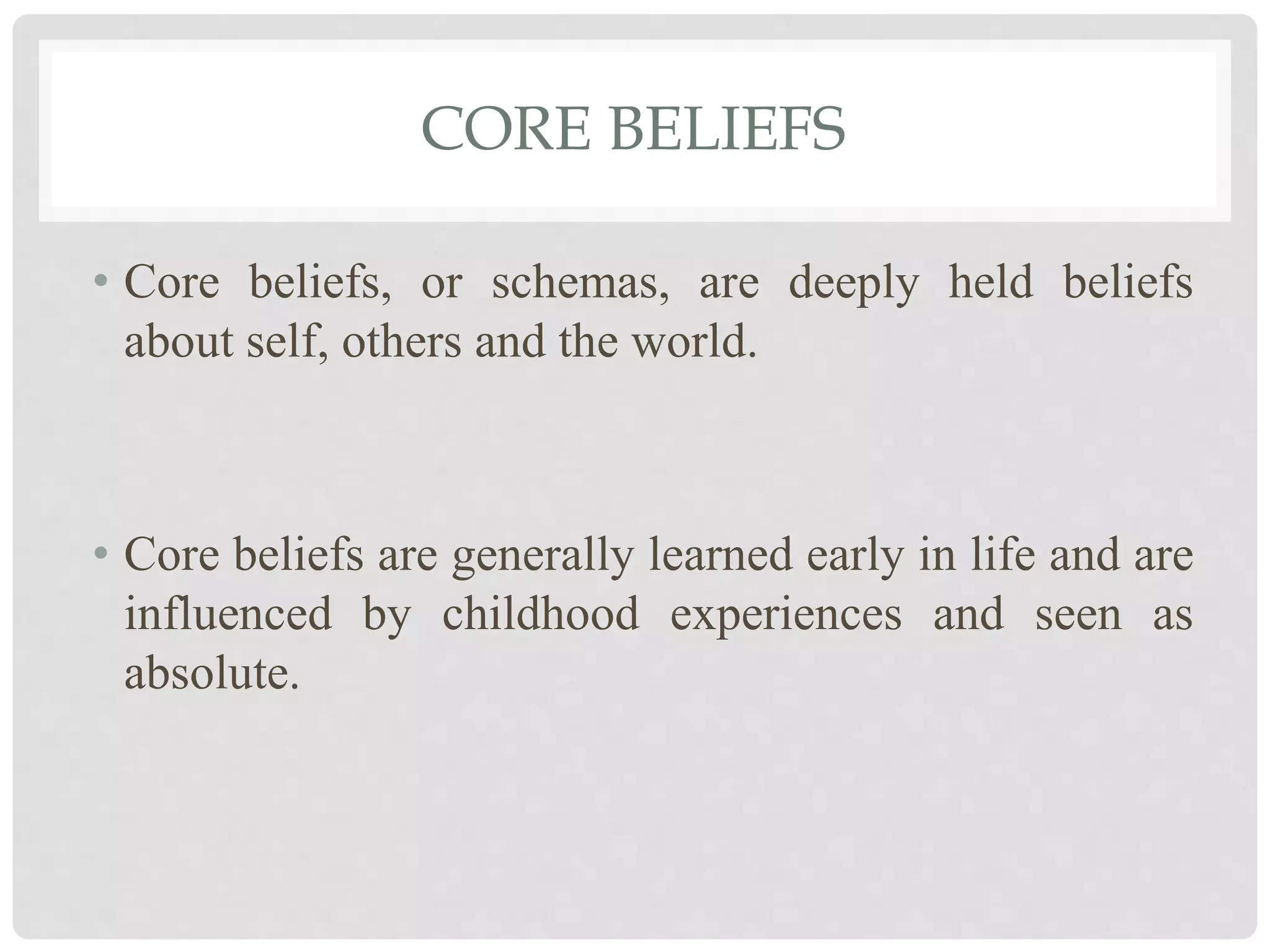 COGNITIVE BEHAVIORAL THERAPY | PPTX
