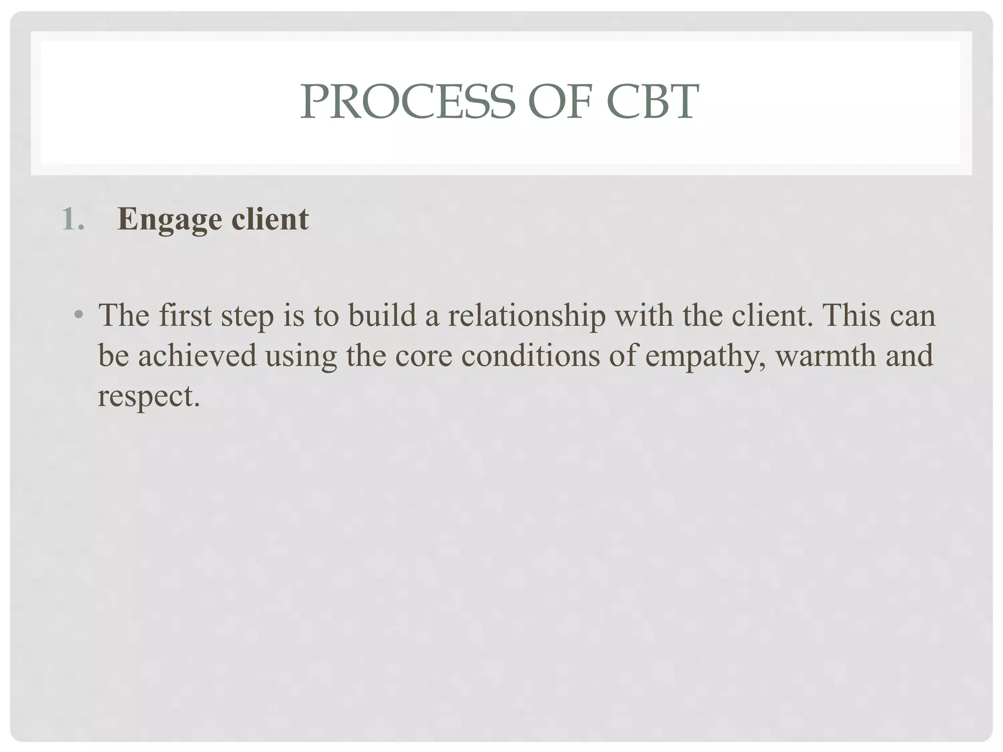 COGNITIVE BEHAVIORAL THERAPY | PPTX