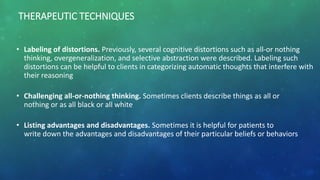 Cognitive behavioral therapy | PPSX