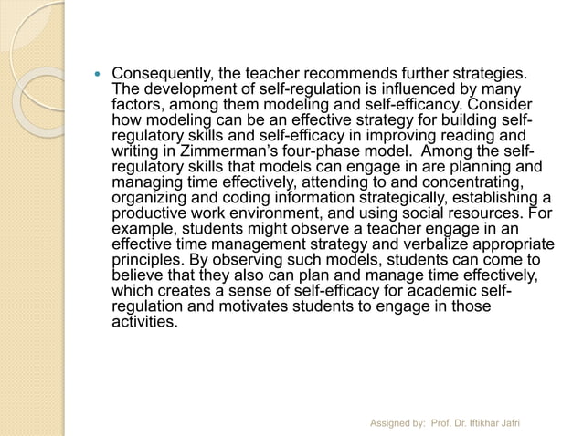 Cognitive behavior approach and self regulation | PPT