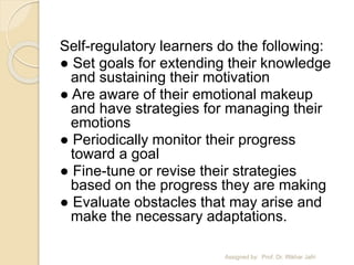 Cognitive behavior approach and self regulation | PPT