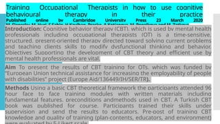 cognitive behavior therapy Frame Of Reference | PPTX