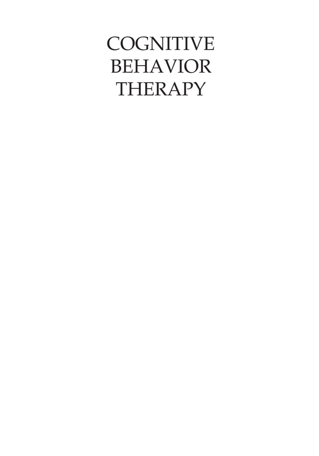 Cognitive behavior therapy | PDF