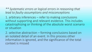 Cognitive behavior therapy | PPTX