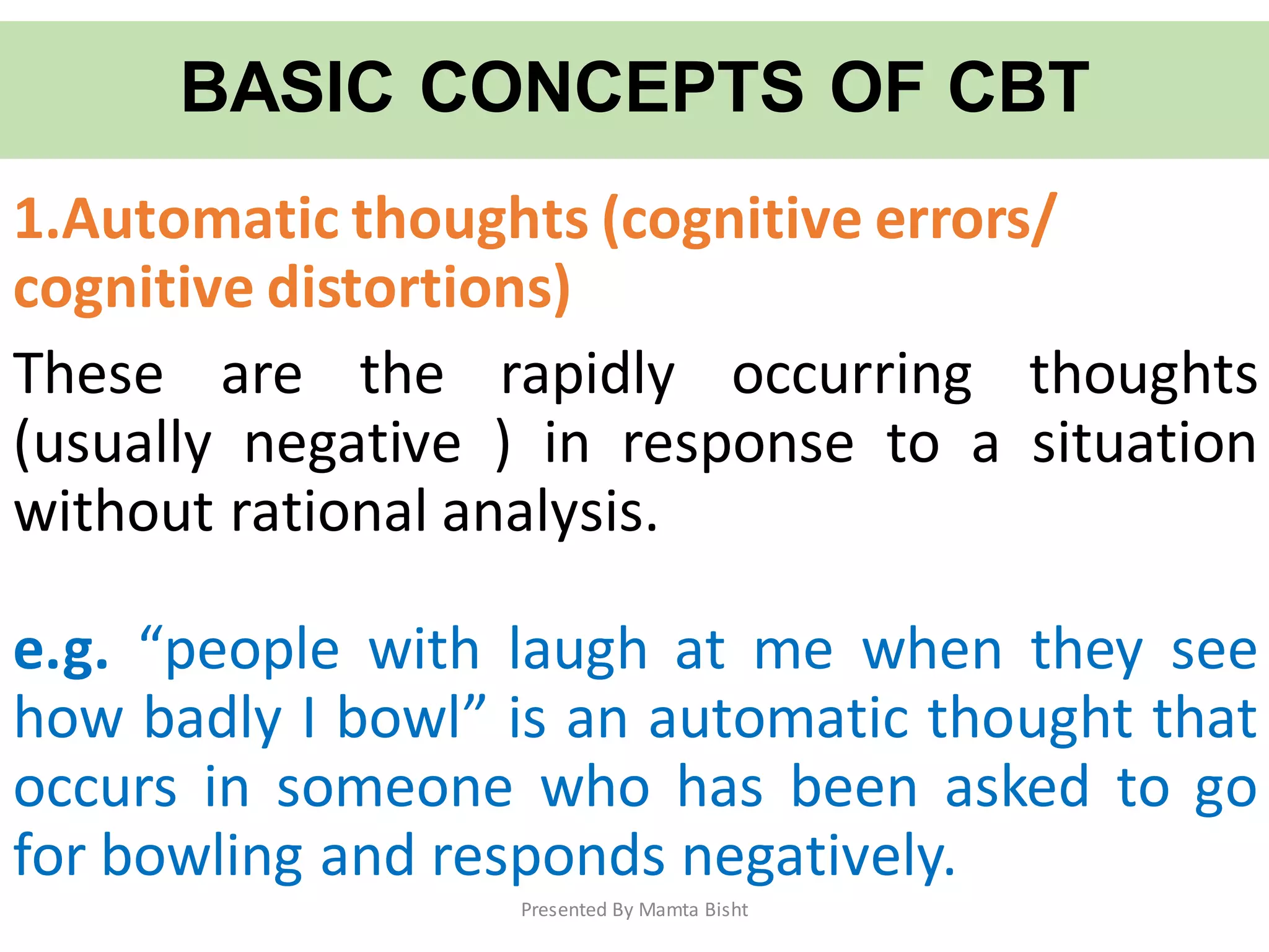 Cognitive behavior therapy | PDF