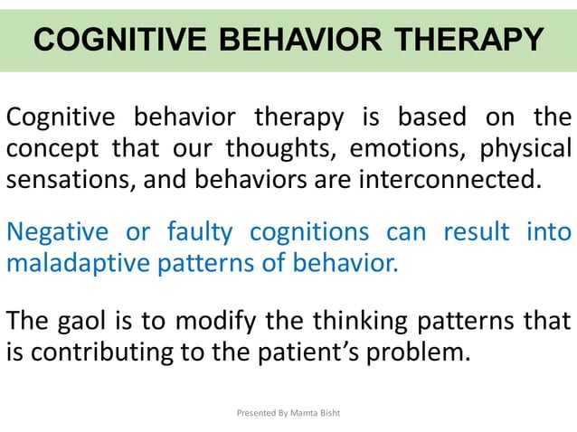 Cognitive behavior therapy | PDF