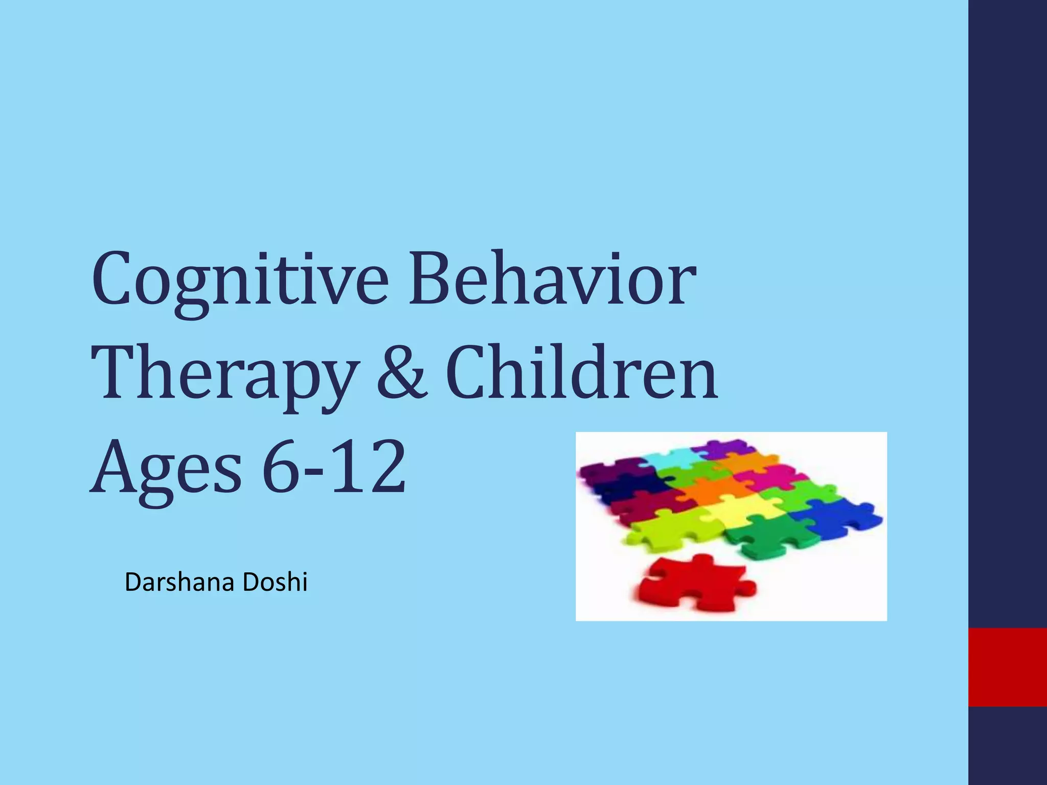 Cognitive Behavior Therapy Children Pptx