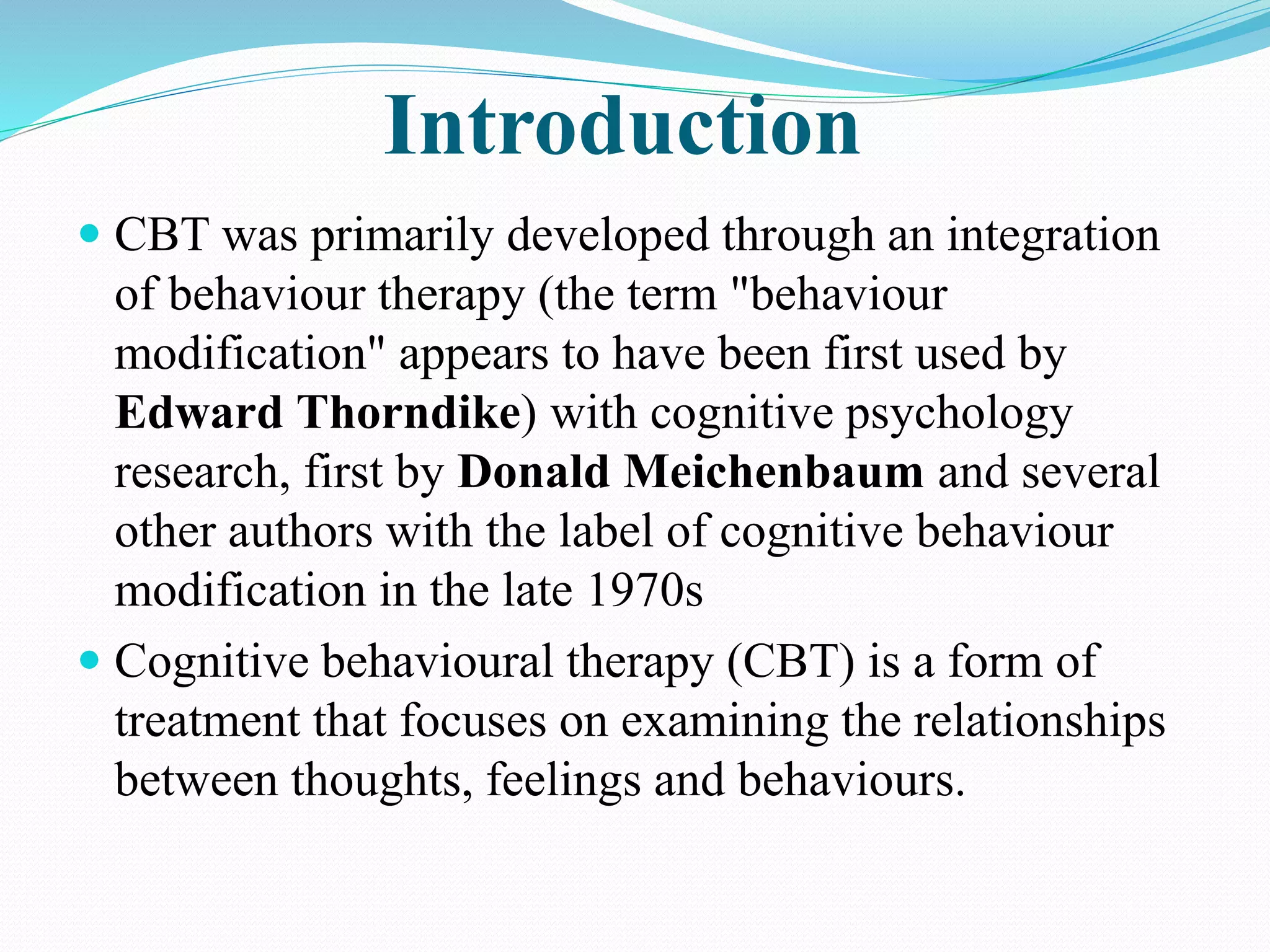 Cognitive Behavioral Therapy | PPTX