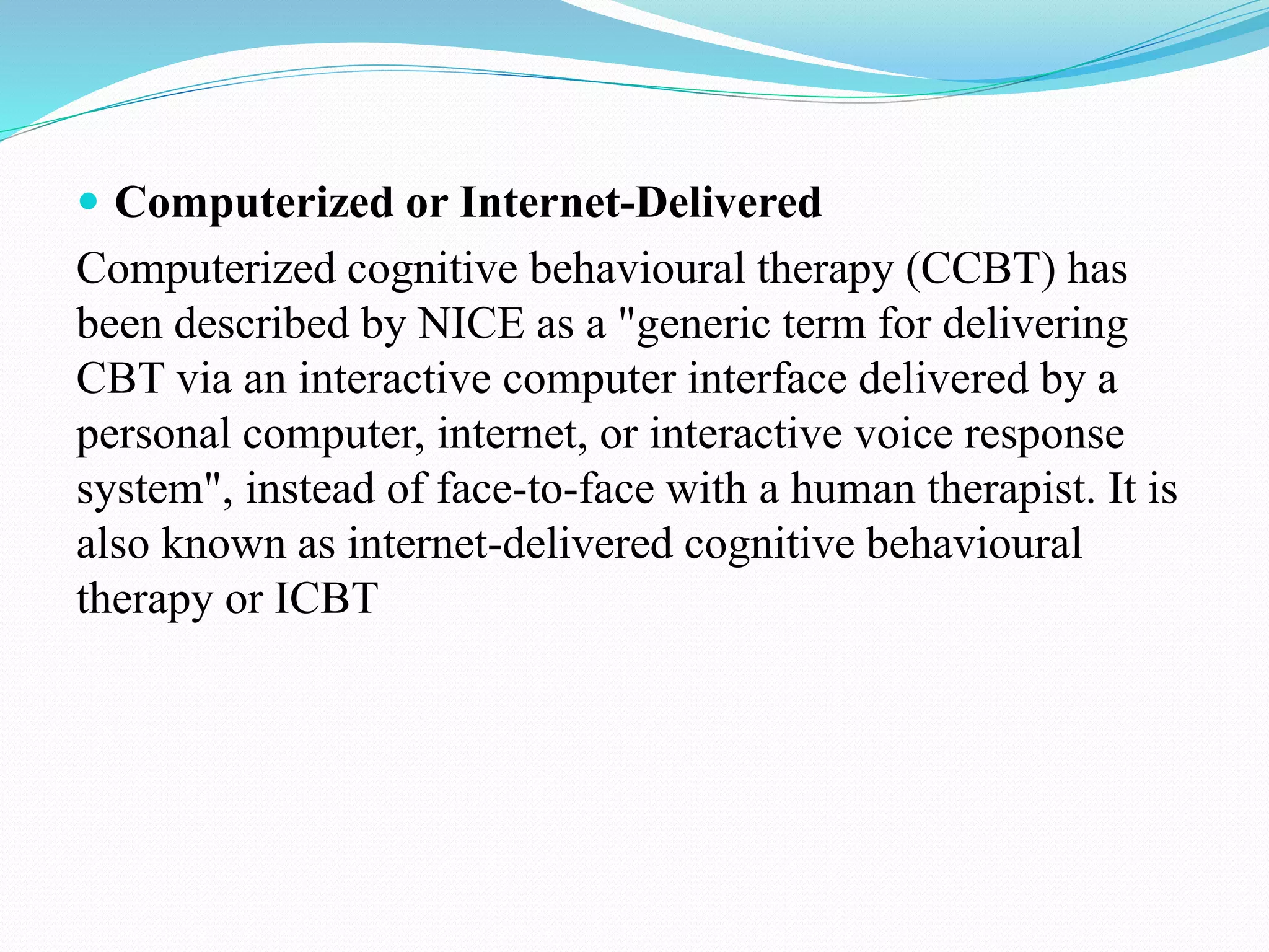 Cognitive Behavioral Therapy | PPTX