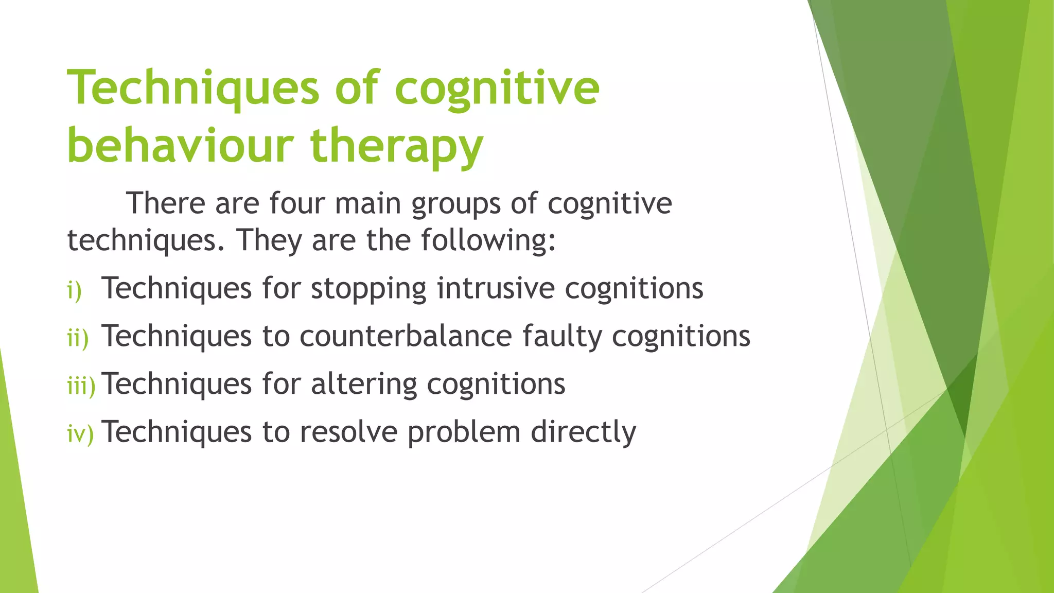 Cognitive behaviour therapy | PPTX
