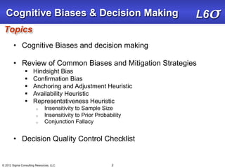 Why People Make Bad Decisions: The Role of Cognitive Biases | PDF