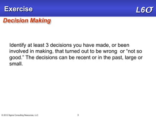 Why People Make Bad Decisions: The Role of Cognitive Biases | PDF