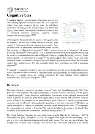 cognitive bias is a systematic pattern t | PDF