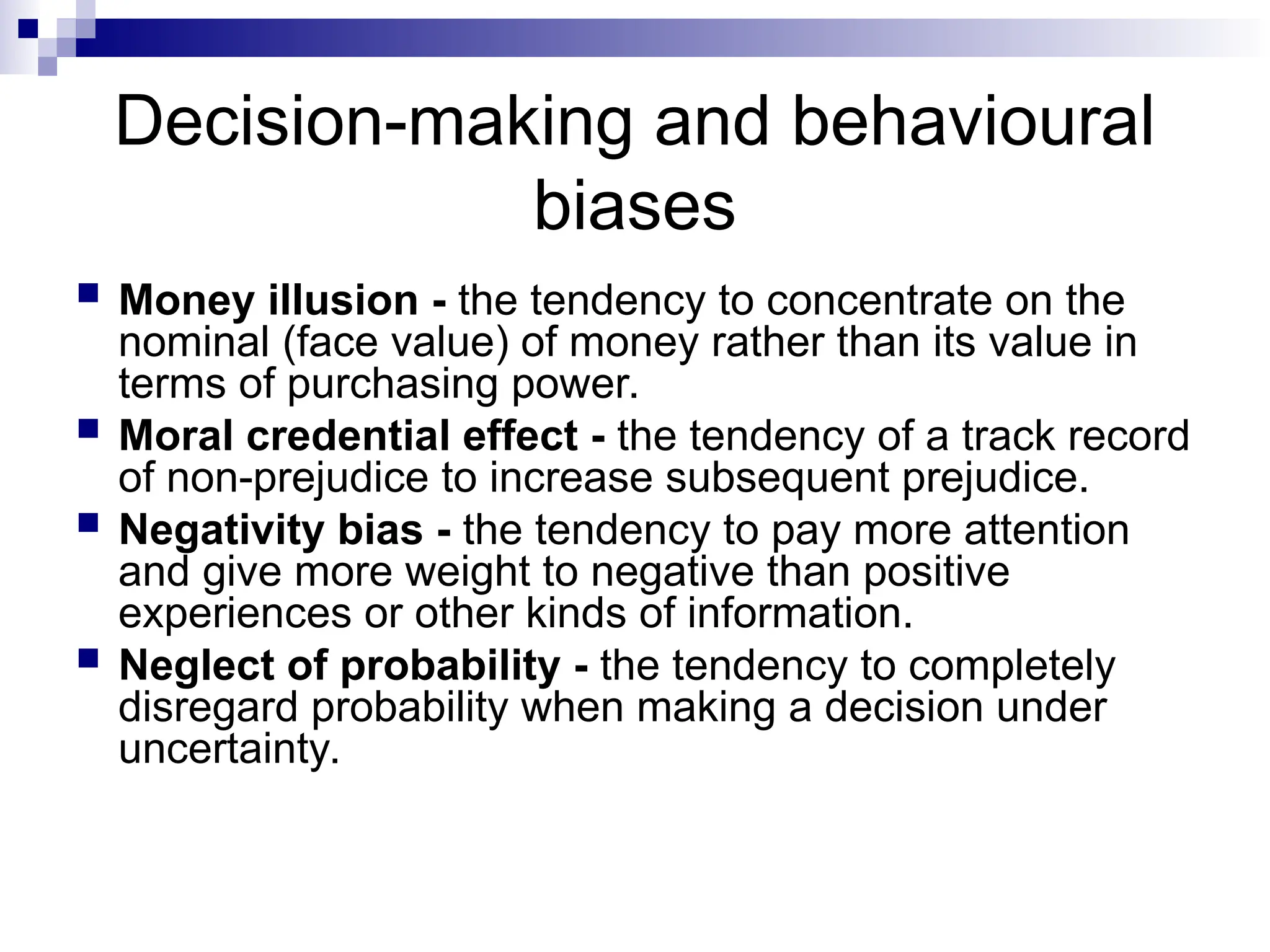 Cognitive biases: errors in mind thinking | PPT