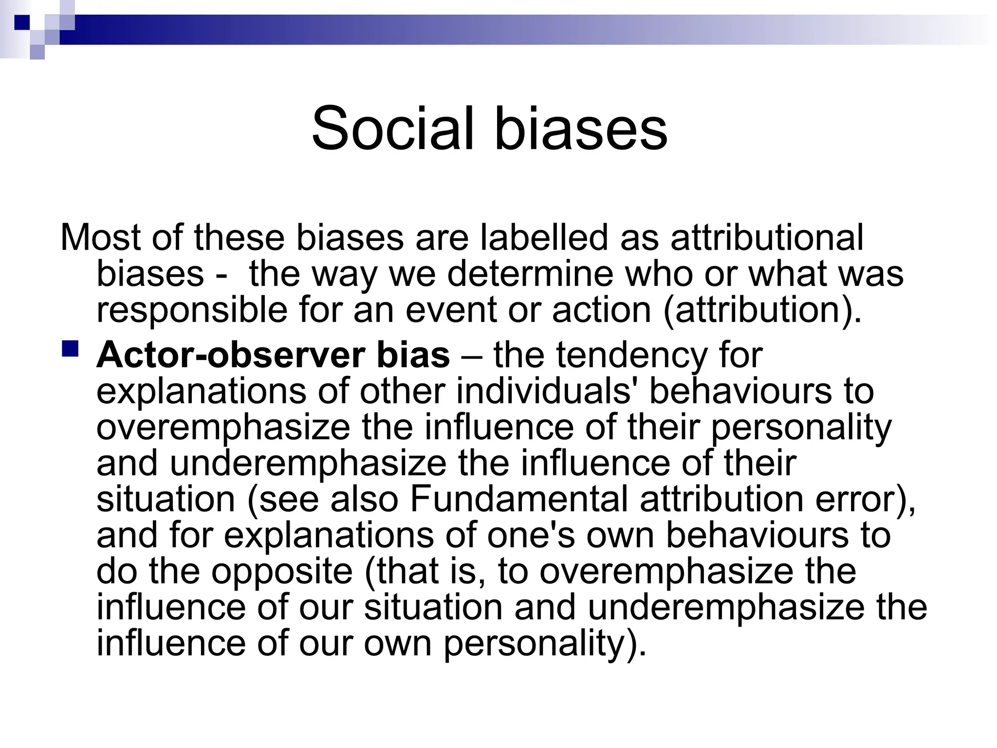 Cognitive biases: errors in mind thinking | PPT