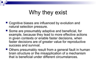 Cognitive biases: errors in mind thinking | PPT