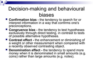 Cognitive biases: errors in mind thinking | PPT