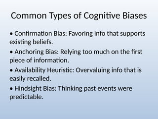 Cognitive_Biases_Presentation.pptx Learning behaviour | PPTX