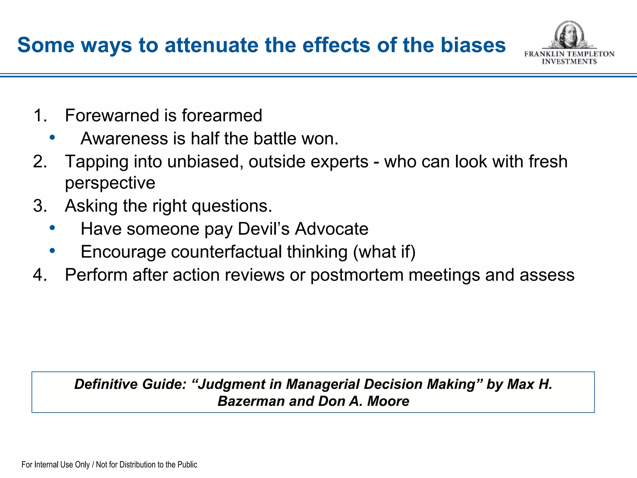 Overview of Cognitive Biases | PPTX
