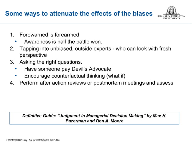 Overview of Cognitive Biases | PPT