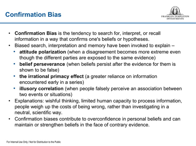 Overview of Cognitive Biases | PPT