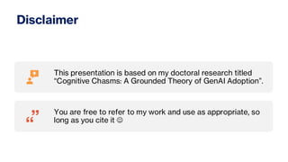 Cognitive Chasms - A Typology of GenAI Failure Failure Modes | PDF