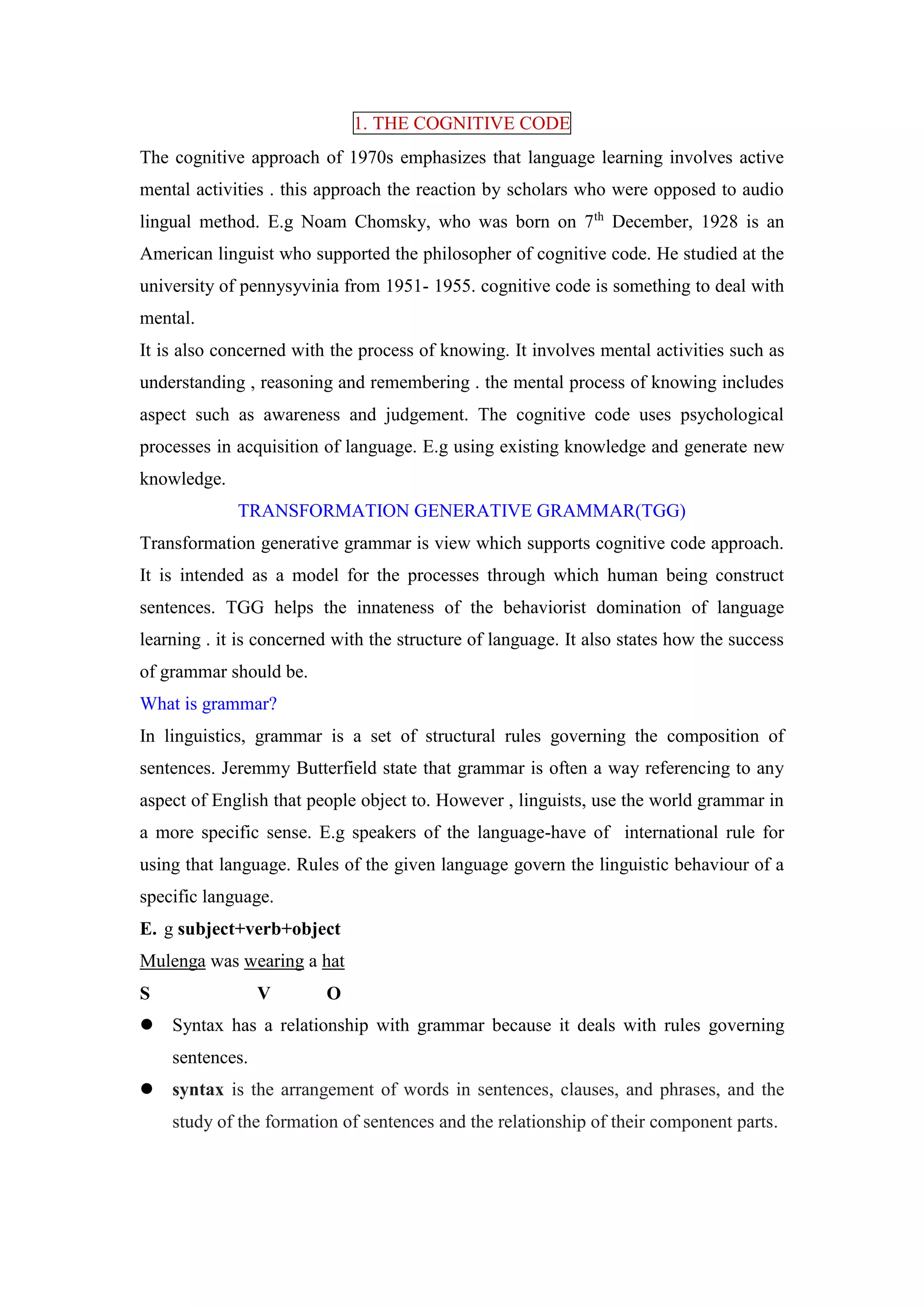 cognitive code and situation.doc