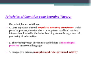 Cognitive code theory in Applied Linguistics | PPTX