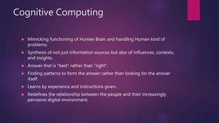 Cognitive computing | PPT