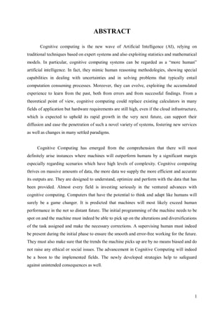 Cognitive computing | PDF | Artificial Intelligence | Technology ...