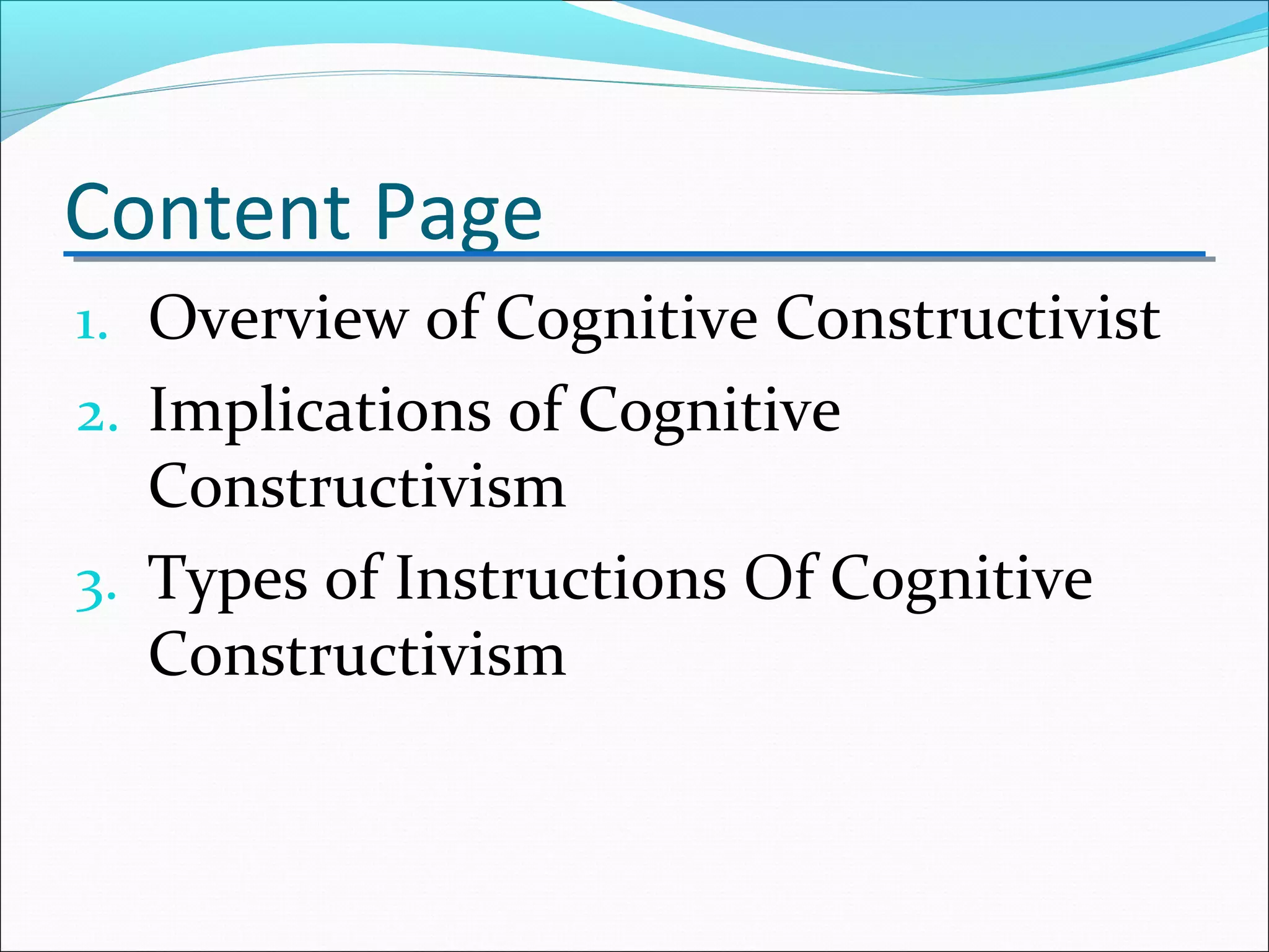 Cognitive constructivism | PPT