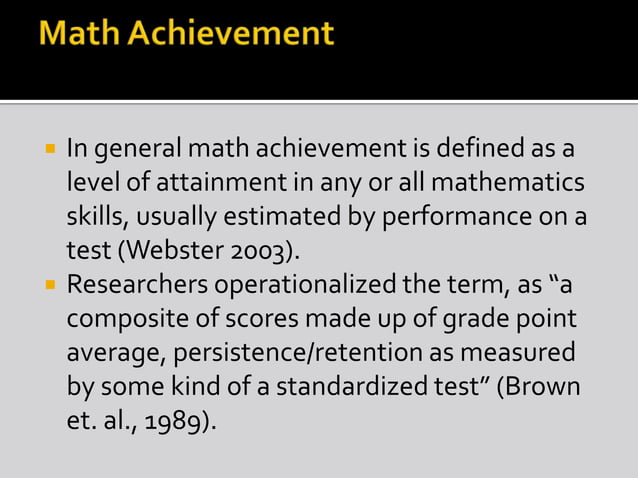 Cognitive demand and math achievment | PPT
