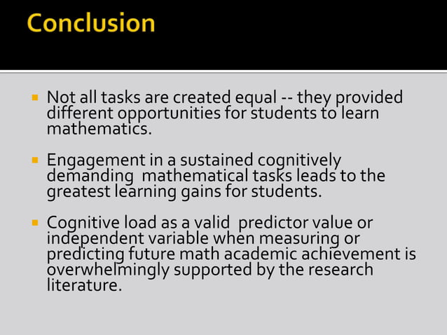 Cognitive demand and math achievment | PPT
