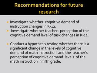 Cognitive demand and math achievment | PPT