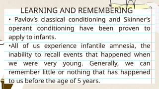 COGNITIVE DEVELOPMENT OF INFANTS AND TODDLERS PPT | PPTX