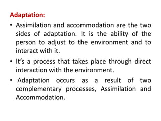 Cognitive development Piaget | PPTX