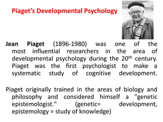 Cognitive development Piaget | PPTX