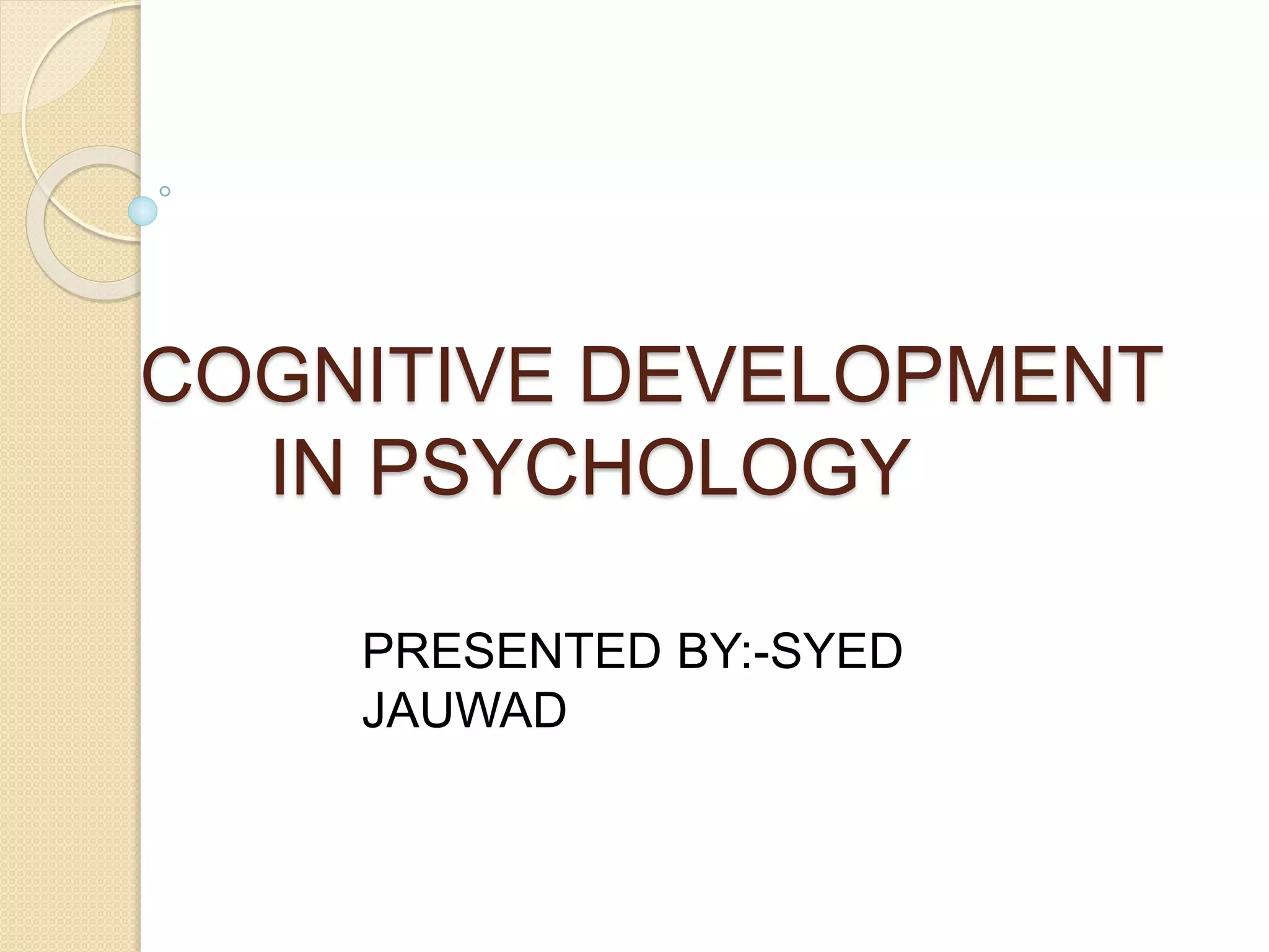 Cognitive development | PPT