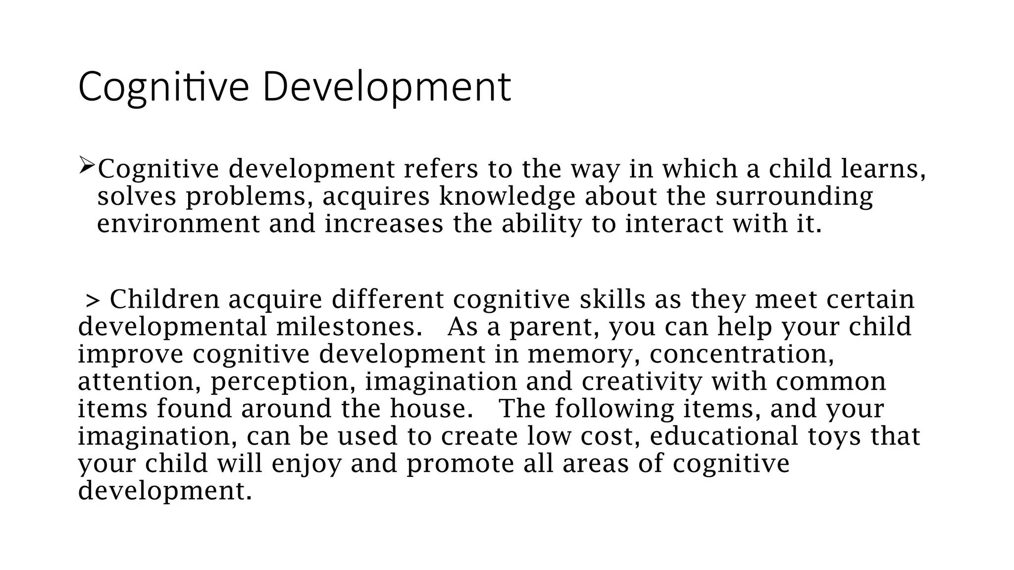 Cognitive Development.pptx for master units | PPTX