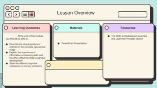 Cognitive Development of Primary Schoolers | PPT