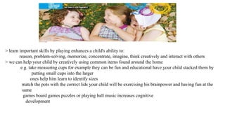 Cognitive Development for children's progress | PPTX