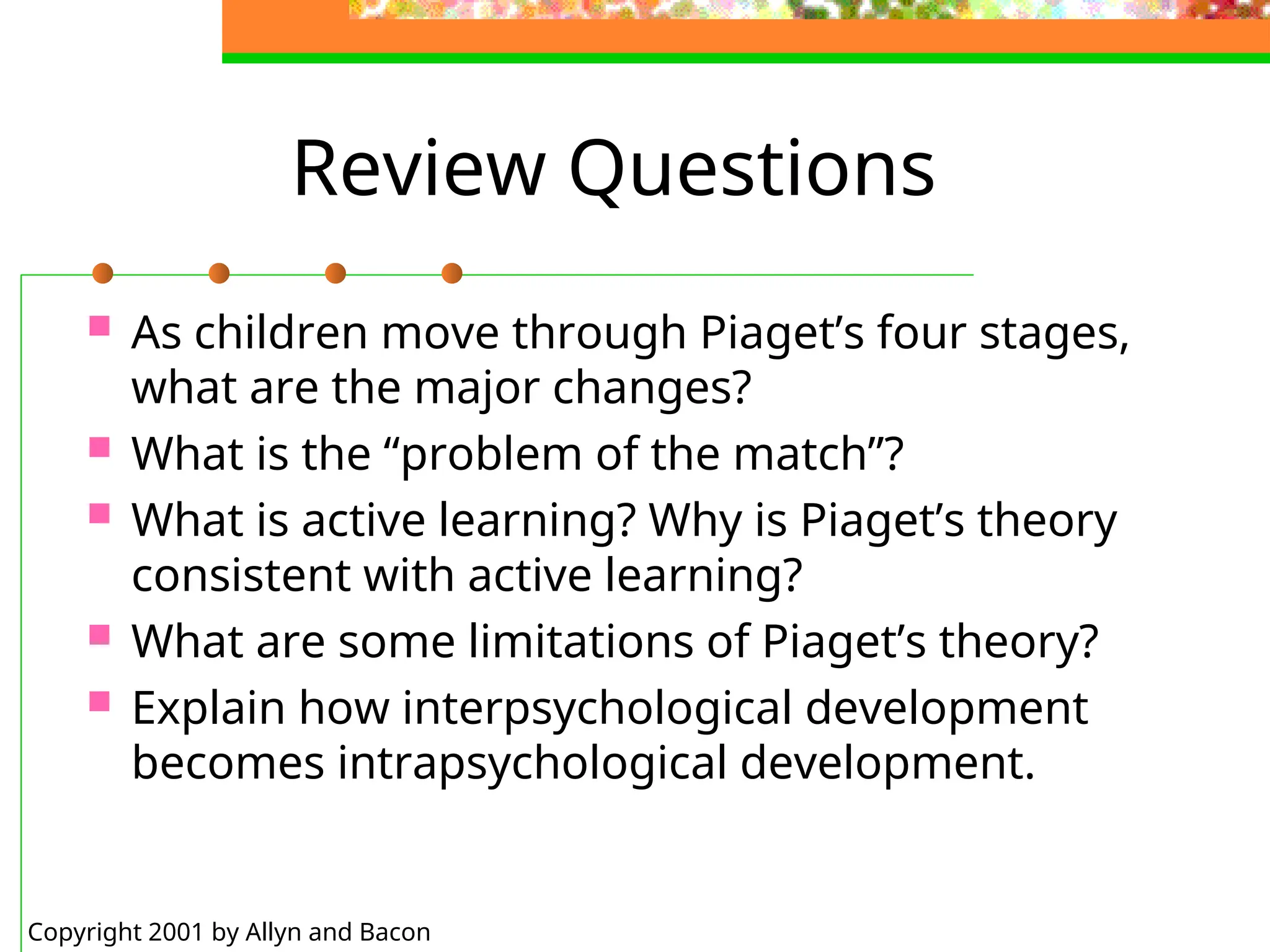 Cognitive development J. Piaget's theory | PPT