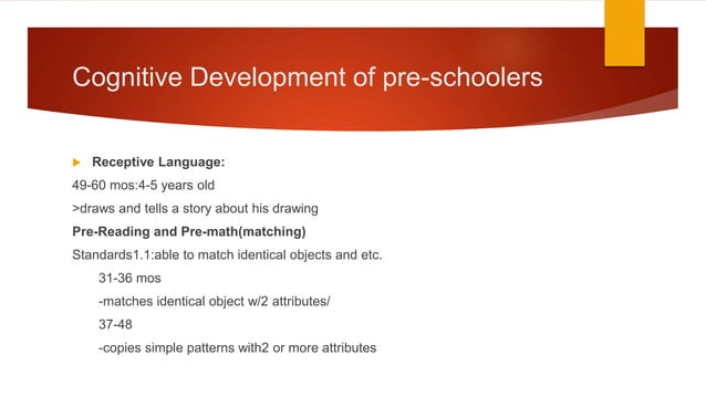 Cognitive development of preschoolers | PPT