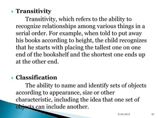 Cognitive developmental theory Jean Piaget | PPTX